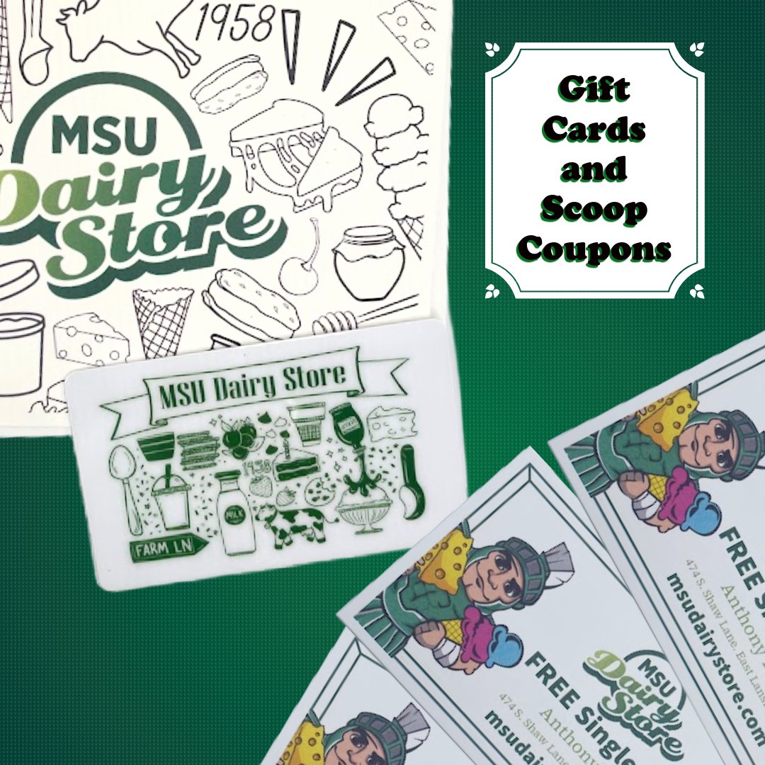 Gift Cards and Scoop Coupons – MSU Dairy Store